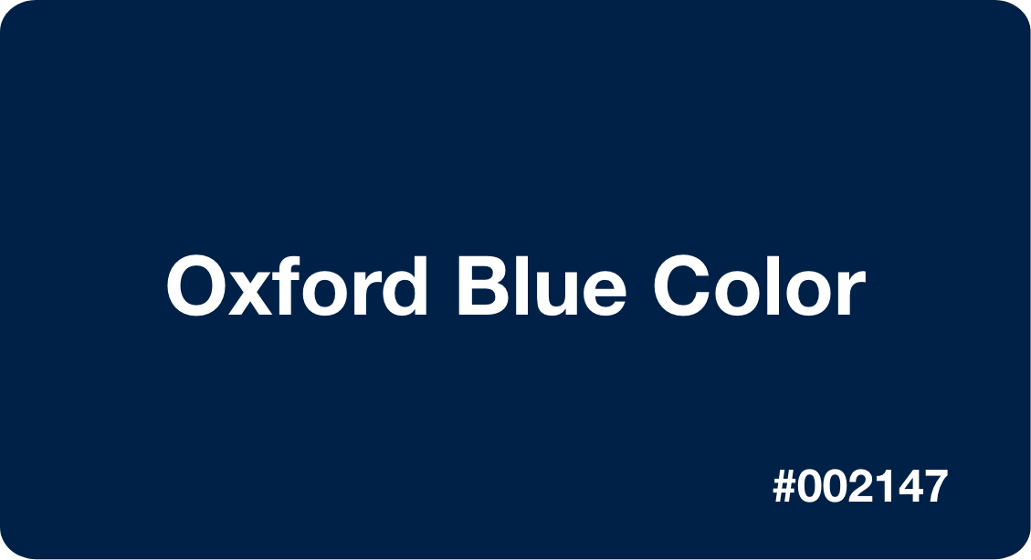 Oxford Blue Color HEX Code 002147